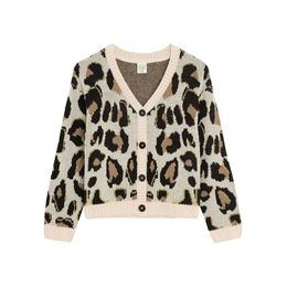 COOL CLUB Cardigan in Creme/ Hellbraun/ Schwarz - 30% | Größe 128 | Kinder-pullover