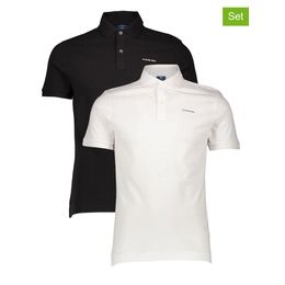 G-Star Raw G-Star 2er-Set: Poloshirts in Wei&szlig;/ Schwarz - 48% | Gr&ouml;&szlig;e M | Herren-plussize