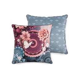 HIP Kissen "Asher" in Blau/ Lila - 55% | Größe 48x48 cm | Dekokissen