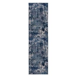 Flair Rugs Kurzflor-Läufer ''Wonderlust Cocktail'' in Creme/ Blau - 63% | Größe 80x300 cm |