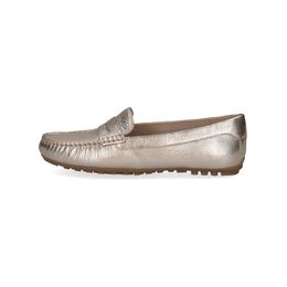 Caprice Leder-Mokassins in Gold - 41% | Gr&ouml;&szlig;e 39 | Damen-schuhe-halbschuhe