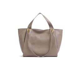 Coccinelle Leder-Schultertasche in Taupe - (B)35 x (H)29 x (T)19 cm - 37% | Damen-taschen