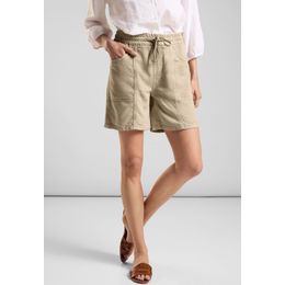 Skinny-fit-Jeans Street One, Damen, Gr. 33, Kurz, beige (safari beige wash), Jeans, 100% Lyocell, unifarben, kurz, Jeans, High Waist