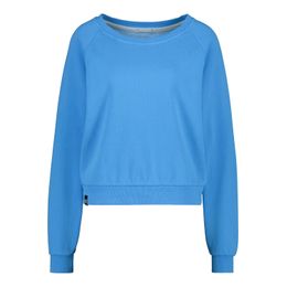 alife and kickin Sweatshirt ALIFE & KICKIN "Damen TeonaAK A", Damen, Gr. XXL, blau (azure), 80% Baumwolle, 20% Polyester, Basic, oversize h&uuml;ftlang, Rippb&uuml;ndchen, Sweatshirts Sweatshirt, Basic Pullover mit Rundhalsausschnitt