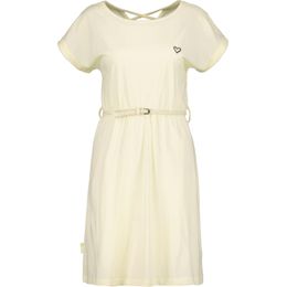 alife and kickin Blusenkleid ALIFE & KICKIN "Damen NoraAK", Damen, Gr. XS, Normalgrößen, beige (butter), 65% Baumwolle, 35% Polyester, Kleider Blusenkleid