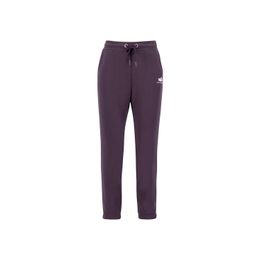 Jogginghose Alpha Industries "Basic Jogger SL W", Damen, Gr. S, Normalgr&ouml;&szlig;en, lila (plum), Obermaterial: 80% Baumwolle, 20% Polyester, Hosen Jogginghose