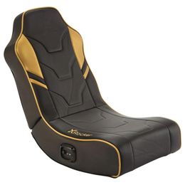 X Rocker Gamingsessel, Schwarz, Gold, Textil, 42x64x75 cm, integrierte Lautsprecher, Kinder- & Jugendzimmer, Jugendm&ouml;bel, Gamingst&uuml;hle