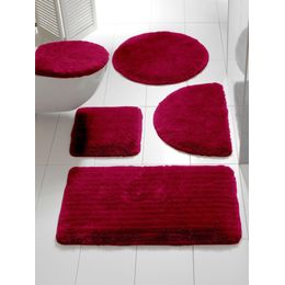 Badematte HEINE HOME Gr. 1, rot (weinrot), rechteckig (45cm x 50cm ), 1 Stk., Badematten, Badematte