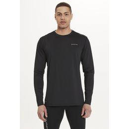 Langarmshirt Endurance "KULON Performance", Herren, Gr. M, schwarz, 92% Polyester, 8% Elasthan, unifarben, normal, Rundhals, Shirts Langarmshirt, mit innovativer QUICK DRY Technologie
