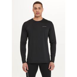Langarmshirt Endurance &quot;KULON Performance&quot;, Herren, Gr. L, schwarz, 92% Polyester, 8% Elasthan, unifarben, normal, Rundhals, Shirts Langarmshirt, mit innovativer QUICK DRY Technologie