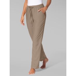 Webhose Classic Basics, Damen, Gr. 22, Kurzgr&ouml;&szlig;en, grau (taupe), 52% Polyester, 48% Viskose, unifarben, lang, Hosen