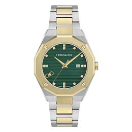 Salvatore Ferragamo Uhren - Quarz-Analoguhr Versilia 3H - Gr. unisize - in Gr&uuml;n - f&uuml;r Damen