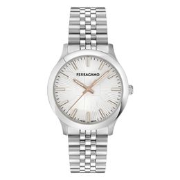 Salvatore Ferragamo Uhren - Quarz-Analoguhr Ferragamo Duo - Gr. unisize - in Silber - f&uuml;r Damen