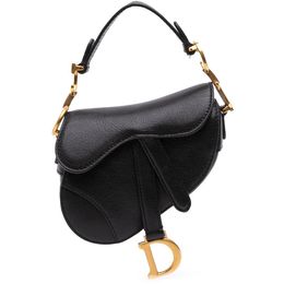Christian Dior Hobo Bags - Micro Goatskin Saddle - Gr. unisize - in Schwarz - f&uuml;r Damen