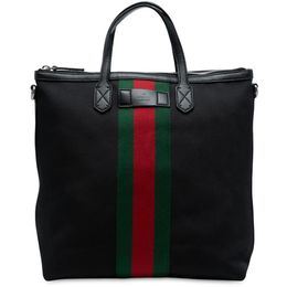 Gucci Hobo Bags - Canvas Techno Web Vertical Zip Tote - Gr. unisize - in Schwarz - f&uuml;r Damen