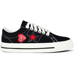 Comme des Gar&ccedil;ons Comme des Garcons Low-Top Sneaker - Comme Des Garcons Play X Converse One Star Ox Snea - Gr. 36 (EU) - in Schwarz - f&uuml;r Damen