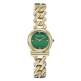 Salvatore Ferragamo Uhr - Quarz-Analoguhr Gancini Twisted Chain - Gr. unisize - in Gold - f&uuml;r Damen