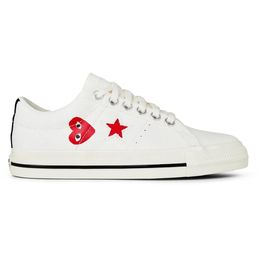 Comme des Gar&ccedil;ons Comme des Garcons Low-Top Sneaker - Comme Des Garcons Play X Converse One Star Ox Snea - Gr. 36 (EU) - in Wei&szlig; - f&uuml;r Damen