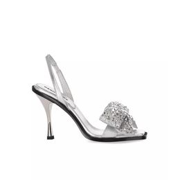 Dsquared2 Sandalen - Holiday Party Silver Heeled Sandal - Gr. 38 (EU) - in Silber - f&uuml;r Damen