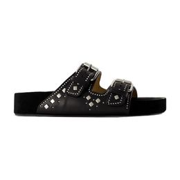 Isabel Marant Sandalen - Lennyo Gb Sandals - Leather - Black - Gr. 36 (EU) - in Schwarz - f&uuml;r Damen