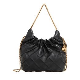 Tory Burch Hobo Bags - Fleming Mini Hobo Bag - Gr. unisize - in Schwarz - f&uuml;r Damen