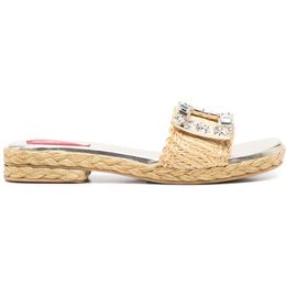 Roger Vivier Sandalen - Sandals Leather Brown - Gr. 38 (EU) - in Braun - f&uuml;r Damen