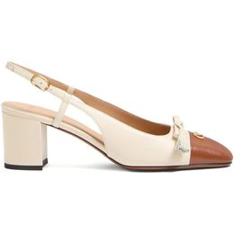 Valentino Garavani Hohe Schuhe - "Valet Du Roi" Slingback Pumps &ndash; Cream - Gr. 41 (EU) - in Wei&szlig; - f&uuml;r Damen