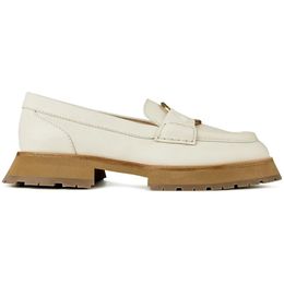 Moncler Low-Top Sneaker - Bell Logo Loafers - Gr. 39 (EU) - in Wei&szlig; - f&uuml;r Damen