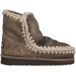 mou Stiefel - Brown Sheep Skin Ankle Boots - Gr. 41 (EU) - in Grau - f&uuml;r Damen