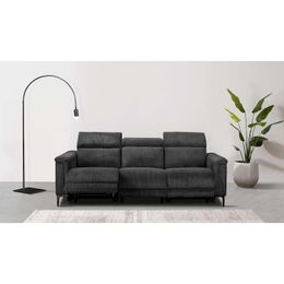 Home Affaire 3-Sitzer &raquo;LUND Cord, B. 222cm, manuelle/elektrische Relaxfunktion in 2 Sitzen,&laquo; USB-C bei elektrischer Ausf&uuml;hrung, Kopfteilverstellung 