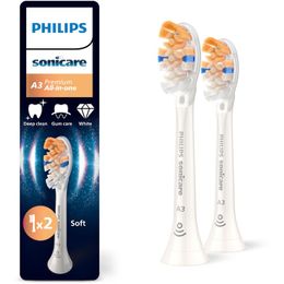 PHILIPS SONICARE Aufsteckbürsten »A3 Premium All-in-One« für eine gründliche Gesamtreinigung, für jedes Sonicare Handstück weiß Kompatibel mit...