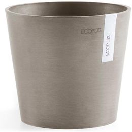 Ecopots Blumentopf &raquo;Amsterdam Mini 17 Taupe&laquo; f&uuml;r den Innenbereich grau Kunststoff