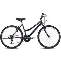 Dacapo Mountainbike »Damen-Mountainbike 26'' Nelson Schwarz 18 Gänge RH 48 cm« 18 Gang Shimano Tourney Schaltwerk Kettenschaltung schwarz+schwarz