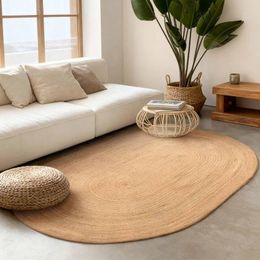 Hanse Home Teppich &raquo;Rangpur Juteteppich&laquo; oval 10 mm H&ouml;he Handgewebt, 100% Jute, Natur, Wohnzimmer, Flur, Boho, Skandi Jute