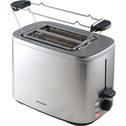 Hanseatic Toaster &raquo;HT8007SD&laquo; 2 kurze Schlitze 800 W mit Br&ouml;tchenaufsatz silber Toaster