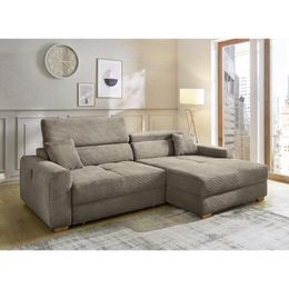 Jockenhöfer JOCKENHÖFER GRUPPE Ecksofa »Slider L-Form, B: 277 cm, mit 60 cm elektrischer Sitztiefenverstellung« 140kg Belastbarkeit, USB, verstellbaren...