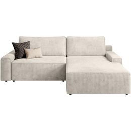 Trendmanufaktur Ecksofa &raquo;Challenge, Schlafsofa mit Bettkasten, Couch in L-Form, Breite 245 cm&laquo; Recamiere beidseitig montierbar, auch in trendigem 