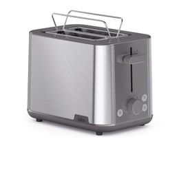 Braun Toaster »PurShine HT 1510 GY - 2 Schlitze, 8 Stufen, Auftau- Aufwärmfunktion« 900 W 900 W, Edelstahl, Automatische Abschaltung,...