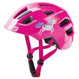 Cratoni Kinderfahrradhelm &raquo;MAXSTER&laquo; Einhorn/pink glanz