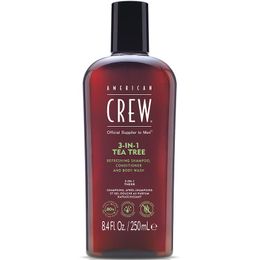 American Crew Haarshampoo »3In1 Tea Tree Shampoo. Conditioner & Body Wash 250 ml« Für Herren aller Haartypen, spendet Feuchtigkeit, beruhigt...
