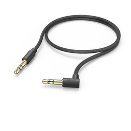 Hama Audio-Kabel &raquo;Aux Kabel, 3,5 mm Klinke, 90&deg; Winkelstecker, 0,5 m, Schwarz&laquo; 3,5-mm-Klinke 50 cm schwarz Innenleiter aus Kupfer f&uuml;r beste 