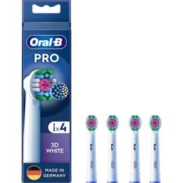 Oral-B Aufsteckb&uuml;rsten &raquo;Pro 3D White&laquo; X-f&ouml;rmige Borsten wei&szlig; Gr&uuml;ne Indikator-Borsten f&auml;rben sich je nach individueller Nutzung gelb und zeigen damit den 