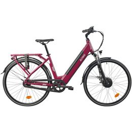 Llobe »City E-Bike 28" Millenium 7G« Nabenschaltung Frontmotor 250 W Pedelec, Elektrofahrrad für Damen und Herren bordeaux-rot+schwarz