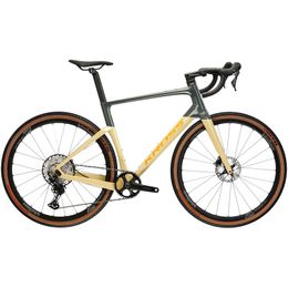 KROSS Gravelbike &raquo;Gravelbike Esker RS 1.0 28" grau&laquo; 12 Gang Shimano GRX RX822 Schaltwerk Kettenschaltung mit Carbon-Rahmen und -Gabel grau+grau