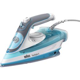 Braun Dampfb&uuml;geleisen &raquo;TexStyle 5 SI 5006 BL - 2.600 W, 180 g Dampfsto&szlig;, 300 ml Wassertank&laquo; 2600 W 50 g Dampfmenge, SuperCeramic B&uuml;gelsohle,...