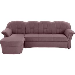 DOMO collection Ecksofa &raquo;Papenburg, zeitlose R&uuml;ckensteppung, elegante Formensprache, L-Form&laquo; in gro&szlig;er Farbvielfalt, wahlweise mit Bettfunktion beere