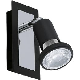 Eglo LED Wandleuchte »SARRIA« GU10 LED-Board Warmweiß LED Wandleuchte, Wandlampe schwarz/chromfarben
