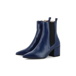 Evita DARIANA women's riding ankle boots - smooth leather dark blue - 42