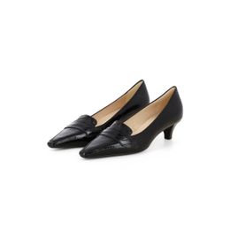 Evita LIA Women's Pumps - Patent Leather With Embossed Black - 34