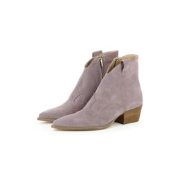 Evita GINEVRA women's cowboy ankle boots - suede lilac - 39